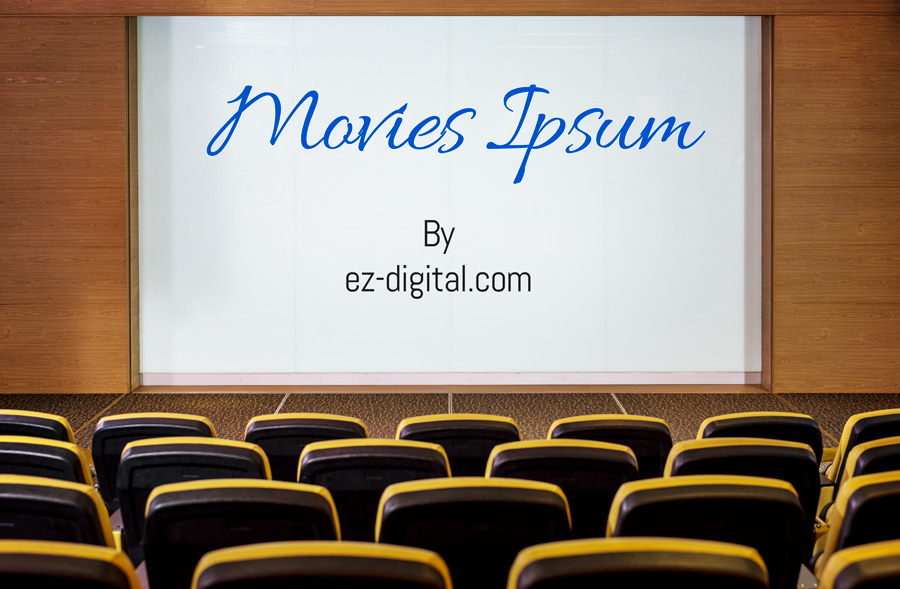 Movies Ipsum - Lorem Ipsum Generator for Your Favorite Movies